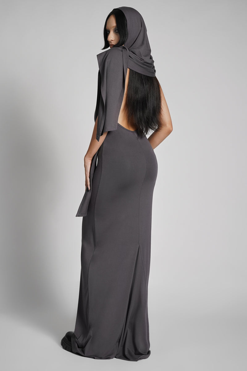 Soteria Dress and Hood - Steel Grey | Shop Dresses on Noctex